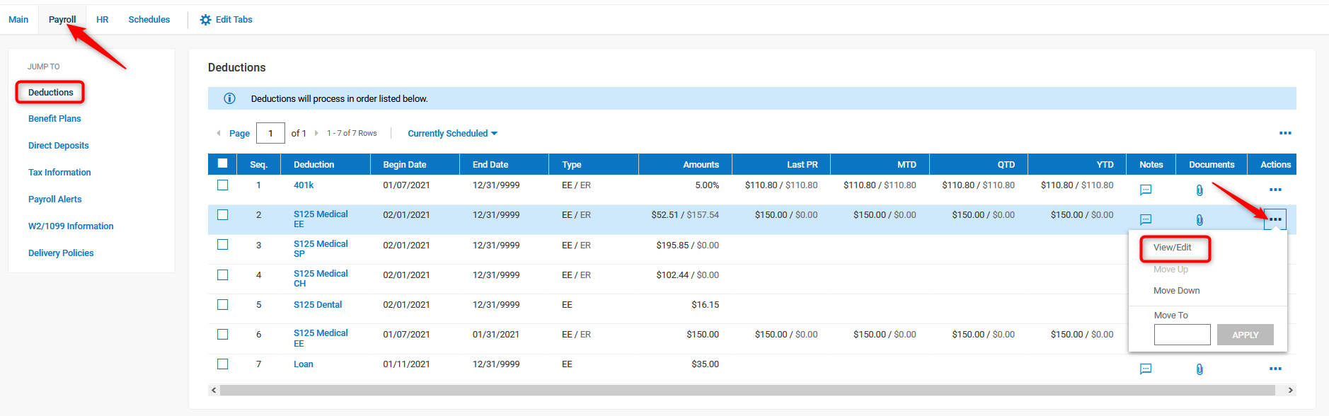 UKG - Payroll - Adding Scheduled Arrearage Deduction Adjustments ...