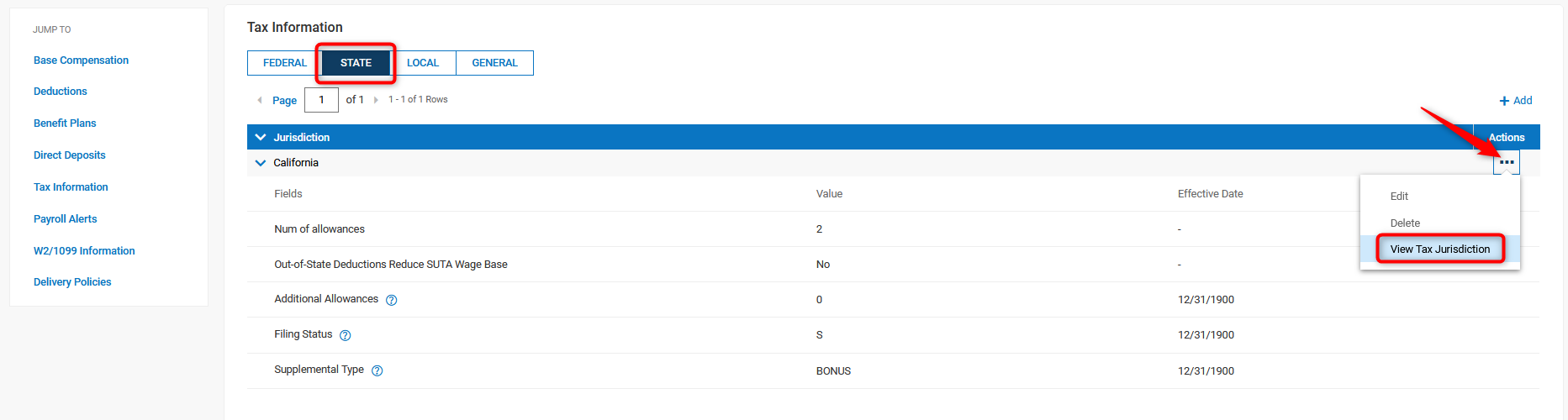 Employee Tax Settings (New UI) - 501c Exempt FICA, FUTA, & CA SDI ...