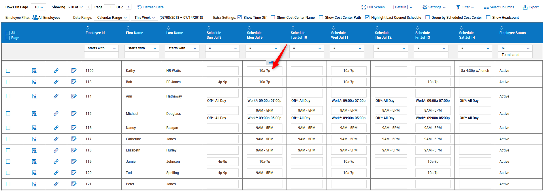 Editing/Creating Weekly Schedules (New UI) – Inova Payroll