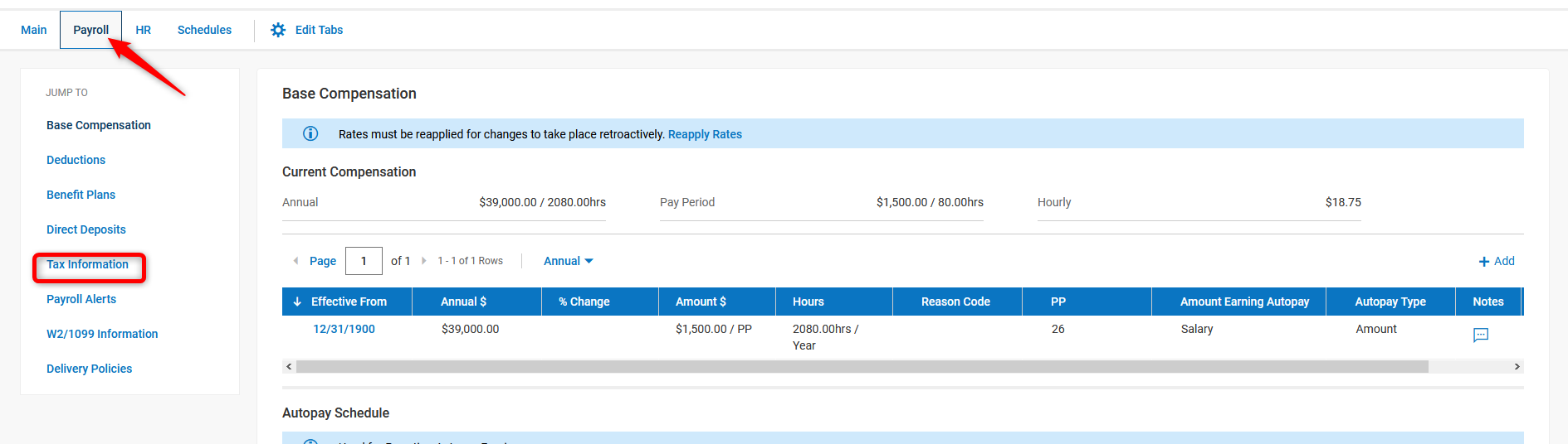 Employee Tax Settings (New UI) – Inova Payroll