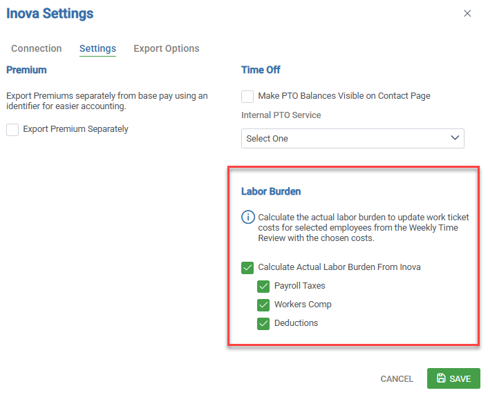 Aspire - Labor Burden True Up – Inova Payroll
