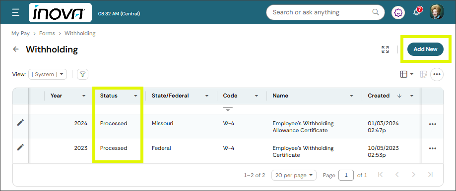 UKG Employee Submitting Tax Updates – Inova Payroll