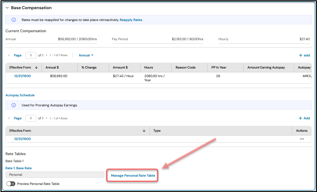 UKG Global & Personal Rate Table Management – Inova Payroll
